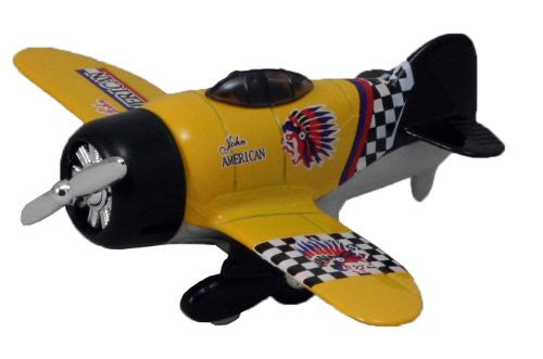 Classic Wing Toy Airplane Pullback - Yellow Monoplane – MightyToy
