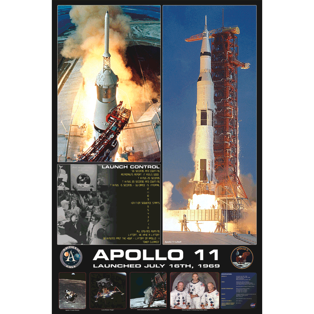 Apollo 11 Launch Poster | Eurographics – MightyToy