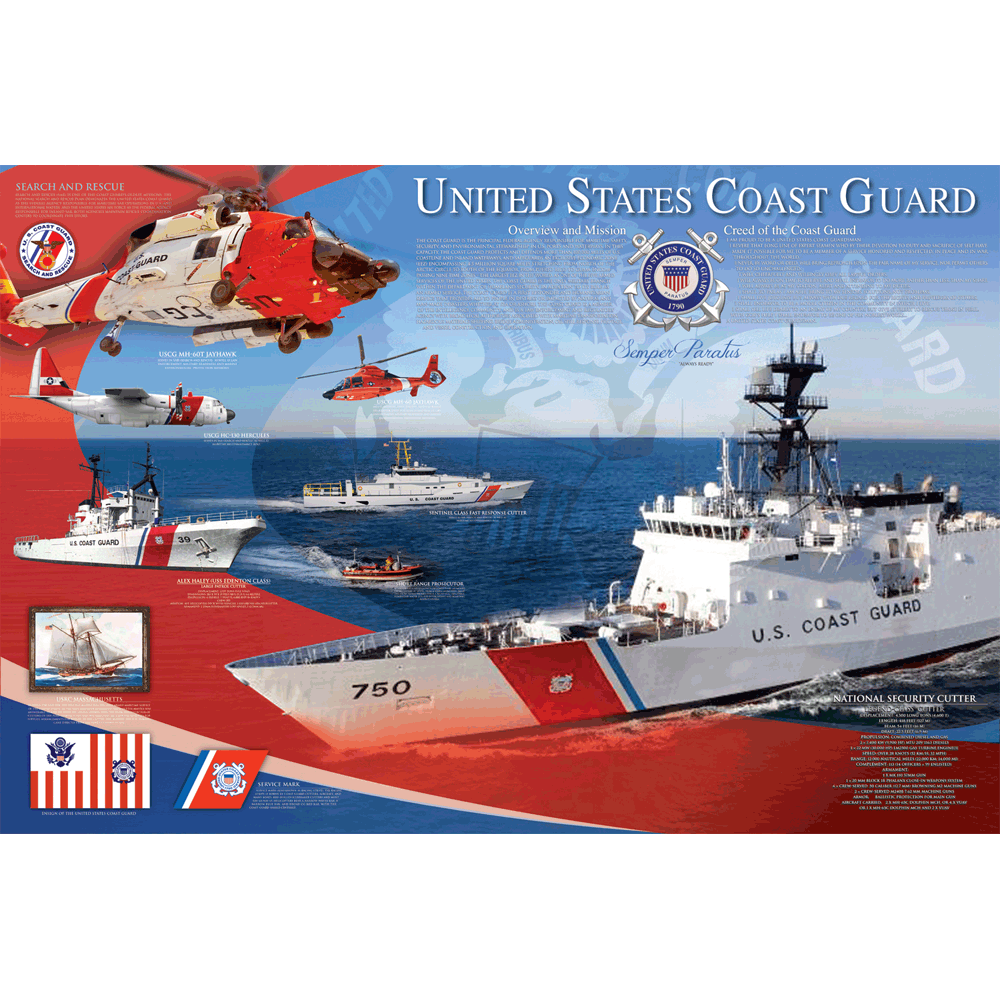Coast Guard Naval Fleet Poster | Eurographics Posters & Puzzles – MightyToy