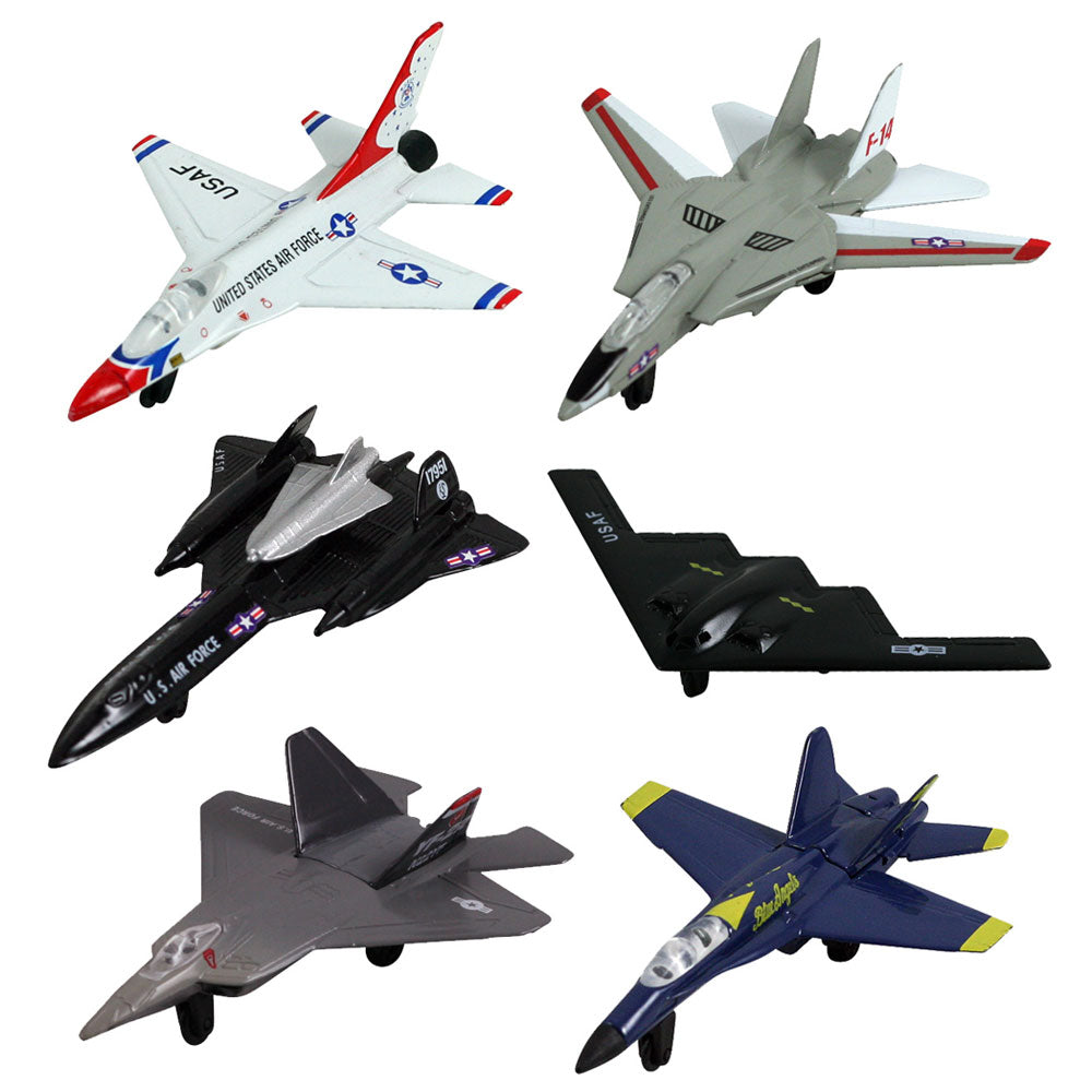 Modern Diecast Jet Planes with ID Guide - 6 piece Set | InAir® Diecast ...