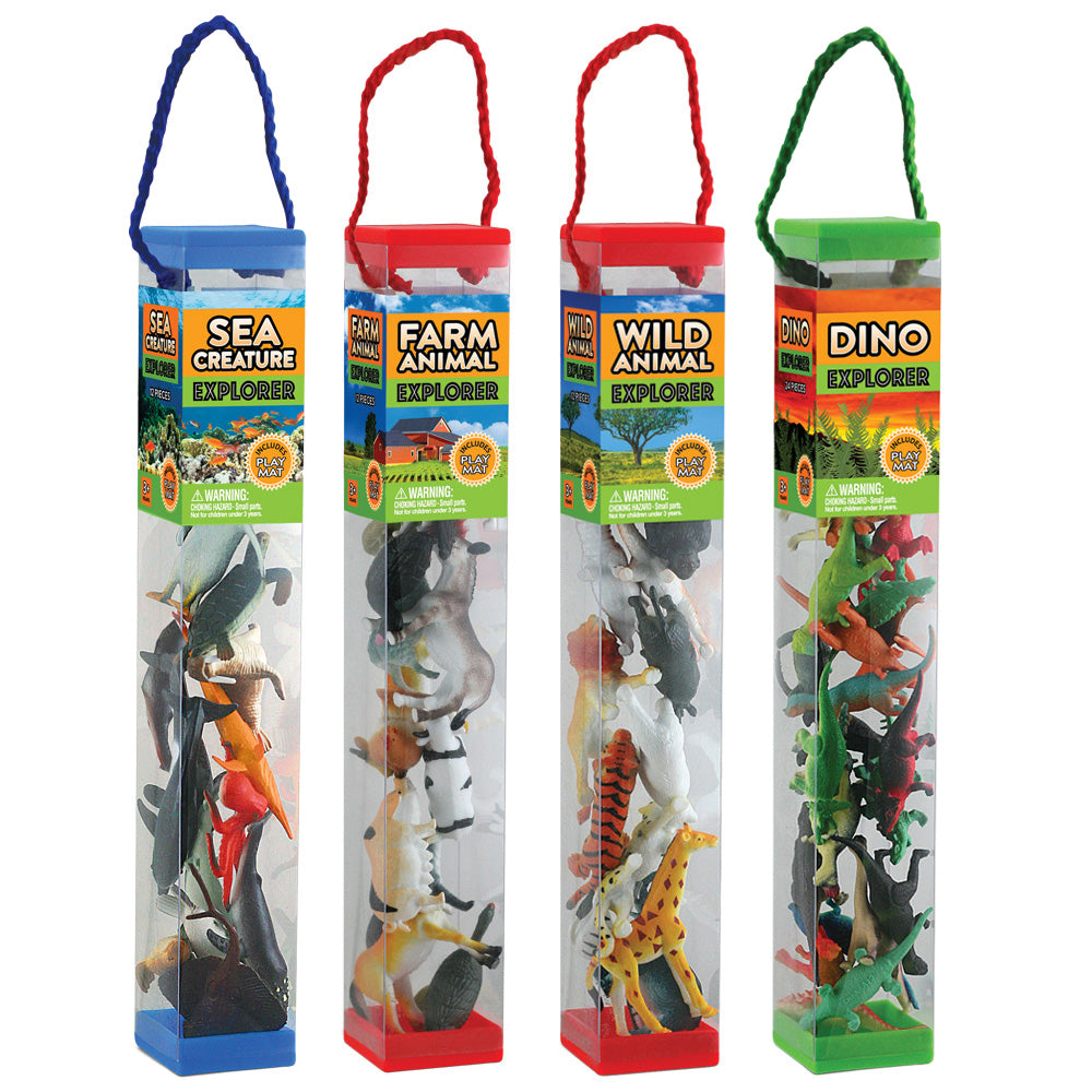 Kids Mini Toy Animals Tube - Set of 4 | Animal Explorer – MightyToy